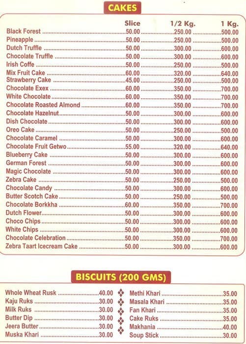 Menu at New Marol Cafe, Mumbai, Unnamed Road