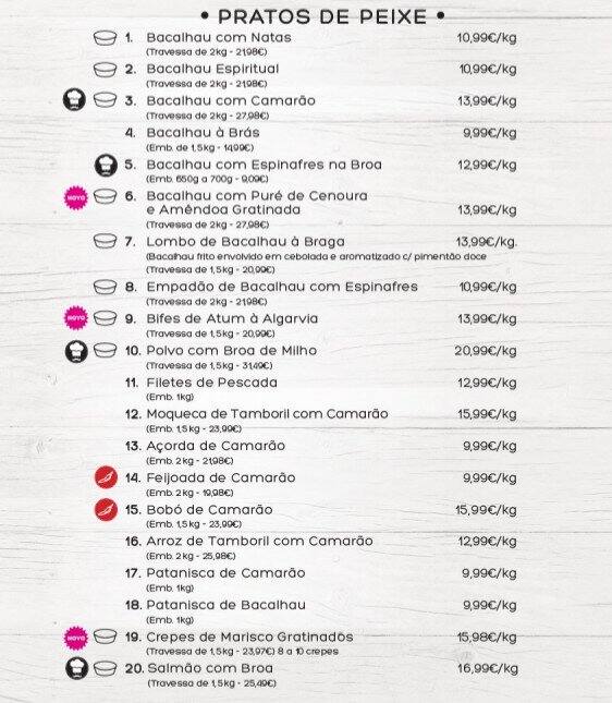 Menu em Pingo Doce café, Lisboa, 1° Dezembre