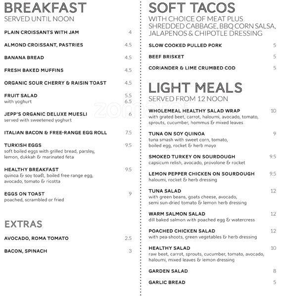 GG Espresso Menu, Menu for GG Espresso, St Leonards, Sydney ...