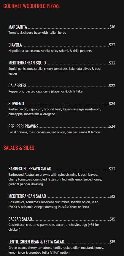 Menu at The Charles Hotel pub & bar, North Perth, 509 Charles St