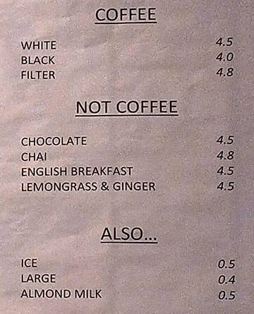 Menu at Altius restaurant, Melbourne