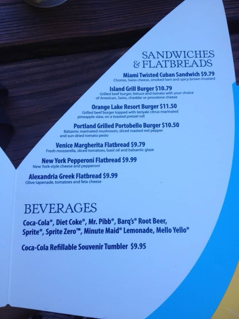 Menu at Tradewinds Bar & Grill, Bay Lake