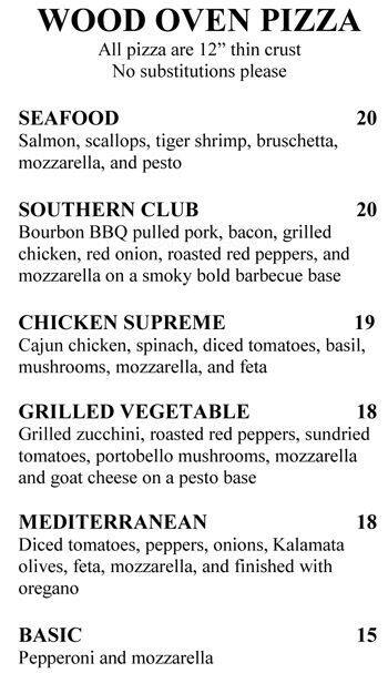 Menu at Sunnyside Pavilion Cafe, Toronto