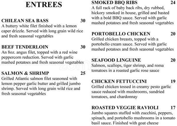 Menu at Sunnyside Pavilion Cafe, Toronto