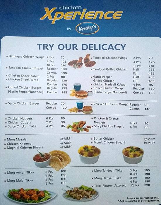 Menu at Chicken Xperience by Venky's, Kolkata