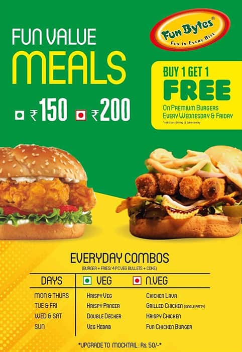 Menu of Fun Bytes, Gillco Valley, Mohali