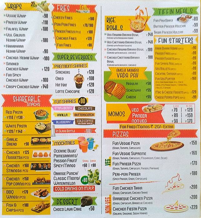 Menu at Fun Bytes, Kharar, Shop 26