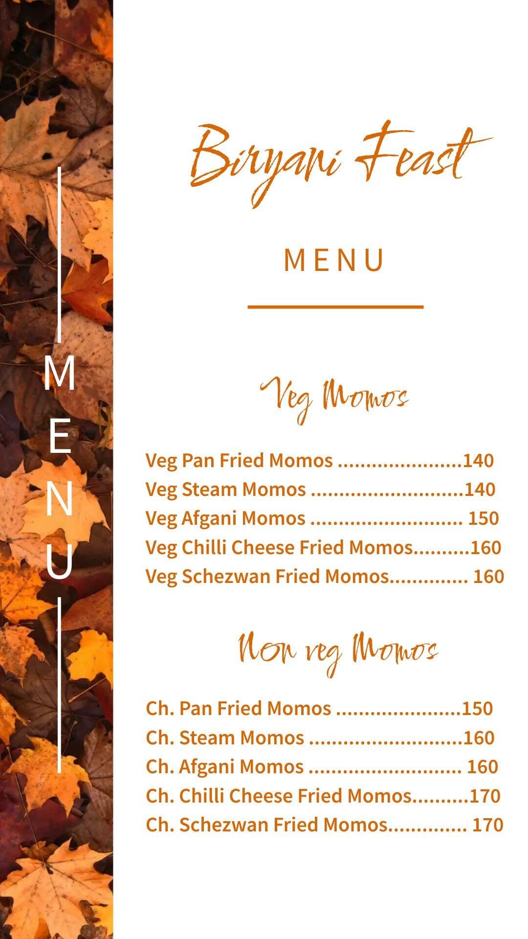 Menu of Biryani Feast, Vasant Vihar, Thane West, Thane