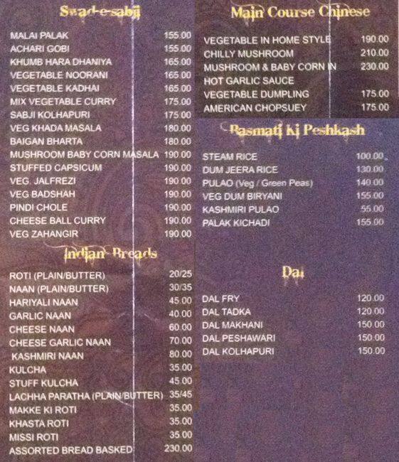 Menu at Once More, Surat