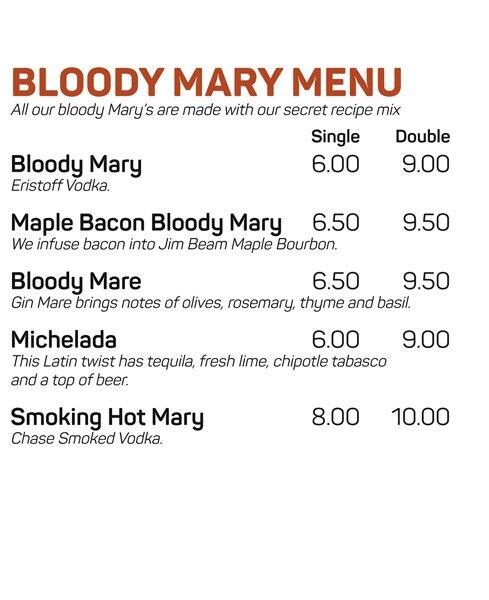 Menu at The Jam Tree pub & bar, London, 13-19 Clapham OId Town