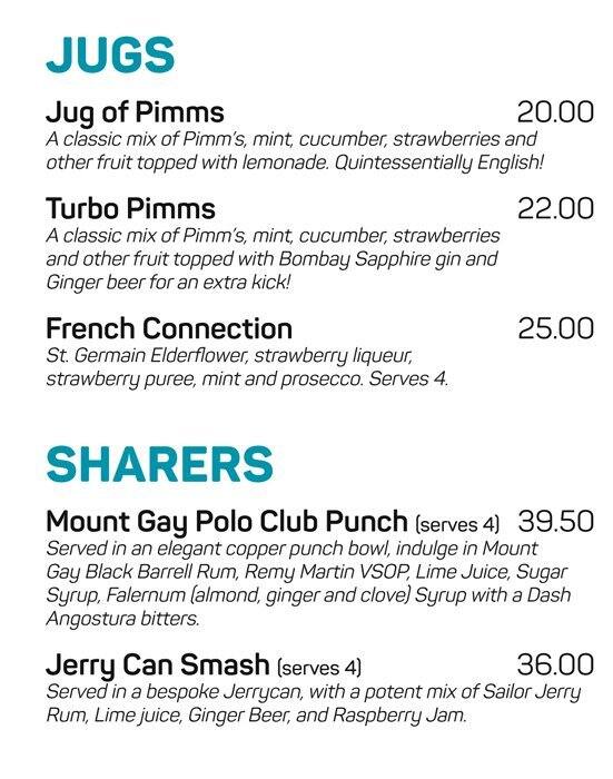 Menu at The Jam Tree pub & bar, London, 13-19 Clapham OId Town