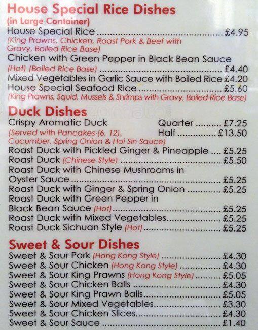Menu at China Blue restaurant, Coulsdon, 145 Brighton Rd