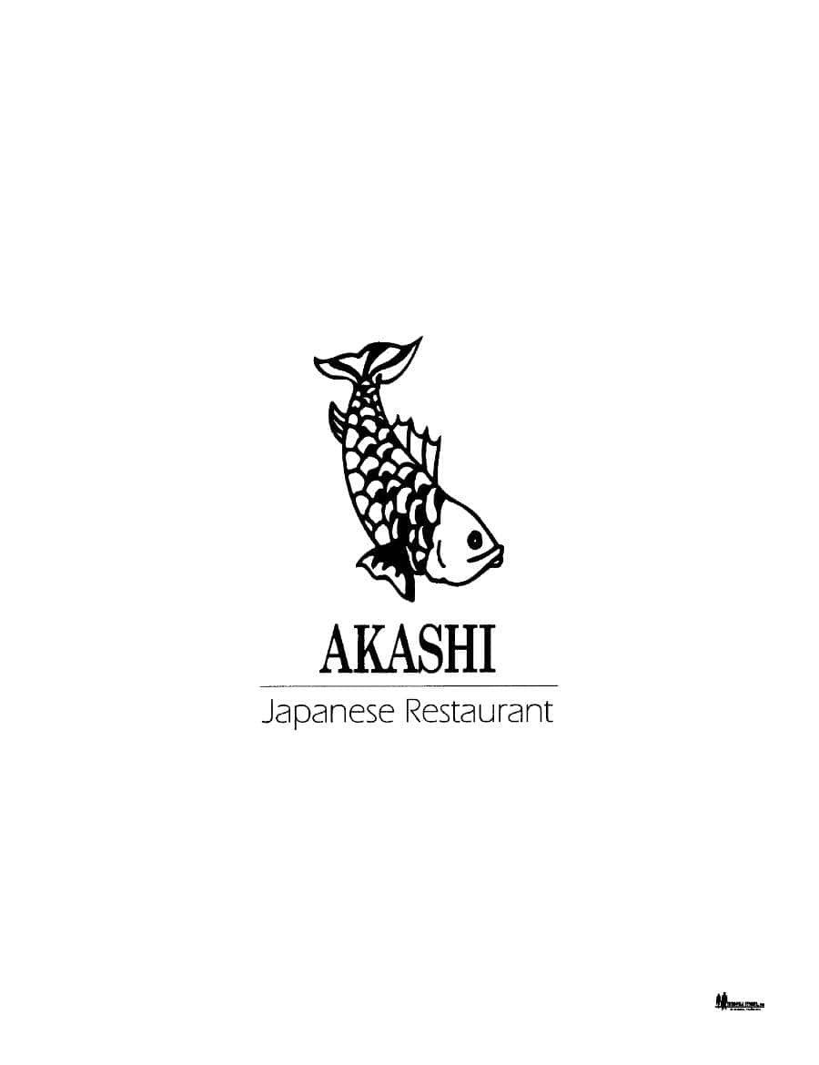 Menu at Akashi Japanese Restaurant, Miami, Main Hwy