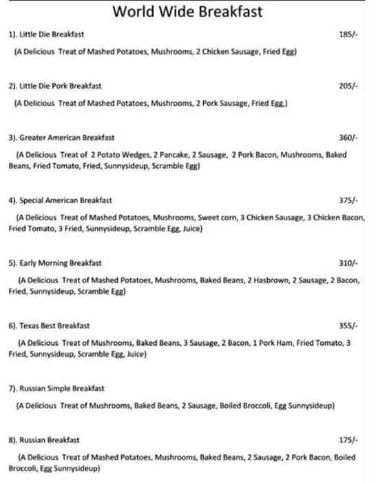 Menu of Healthy Fruit Bowl, BTM, Bangalore