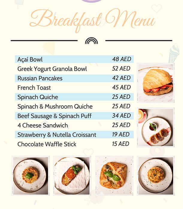 Menu of Dreamy Delights by Sidra, Dubai Hills, Dubai