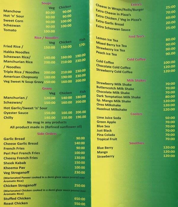 St. Anthony's Menu, Menu for St. Anthony's, Khopat, Thane West, Thane ...