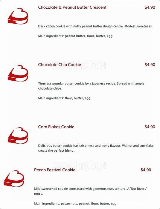 Menu at N's Sweets desserts, Auckland