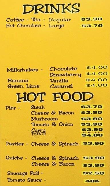 Menu at Marco's Hot Bread Cafe, North Epping