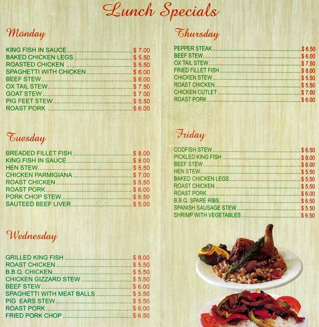 Menu at Bridge Coffee Shop cafe, New York City