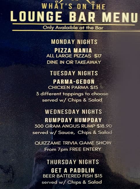 Menu at Circa 27 Whisky & Cocktail Bar, Brisbane City