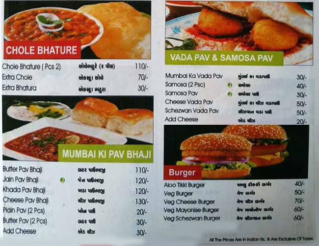 Menu at Spicy Villa Restaurant, Surat