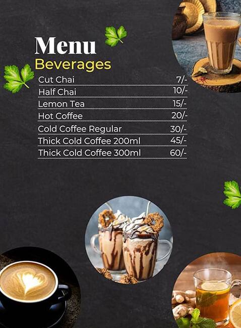 Menu of Indian Tea Cafe, Gittikhadan, Nagpur