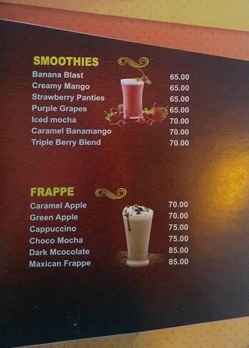 Menu at Blueberry The Cake Cafe, Chennai, 28 Camp Road