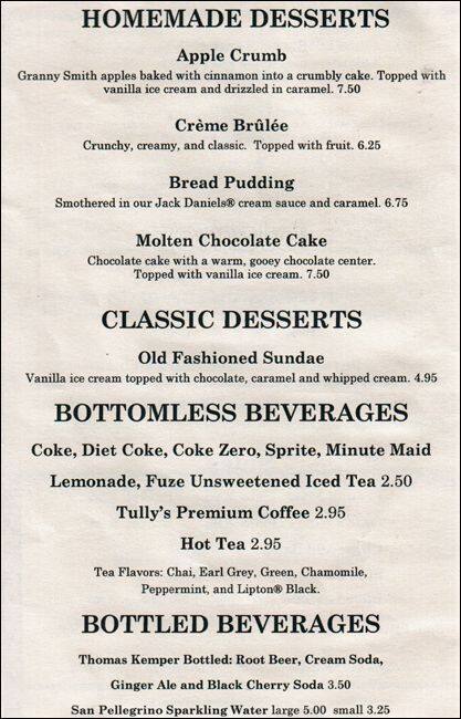 Menu at Roanoke Inn pub & bar, Mercer Island