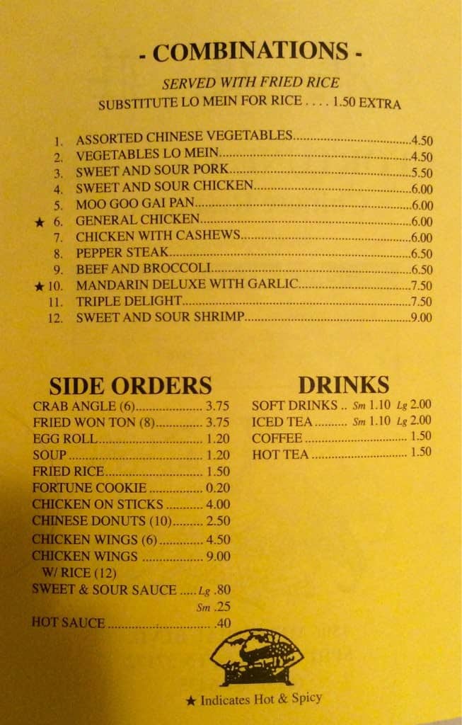 Menu at Fortune Village (Blue Roof) restaurant, Springfield