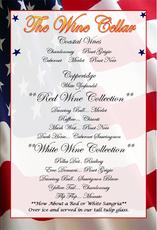 Menu at The Great American Pub, Raynham