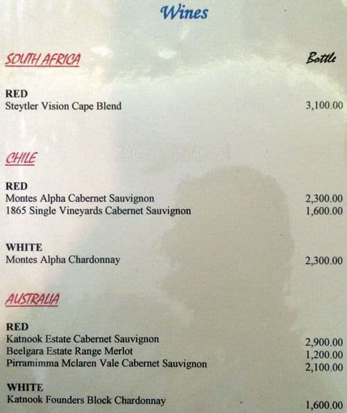 Menu at Olio Restaurant & Lounge, Cebu City