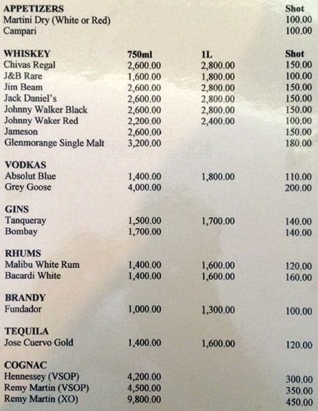 Menu at Olio Restaurant & Lounge, Cebu City