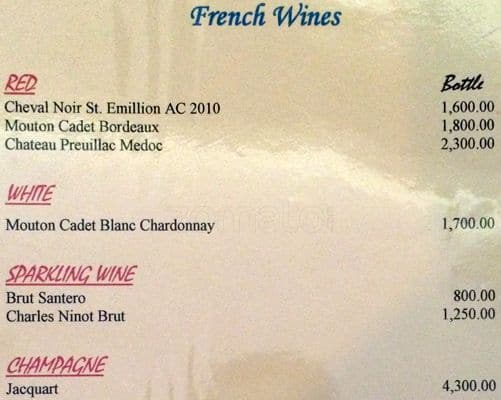 Menu at Olio Restaurant & Lounge, Cebu City