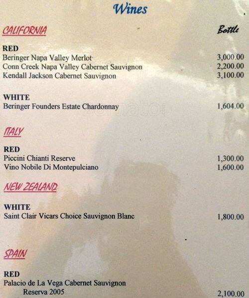 Menu at Olio Restaurant & Lounge, Cebu City