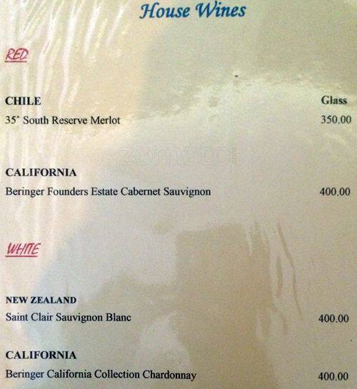 Menu at Olio Restaurant & Lounge, Cebu City