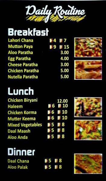 Menu of BNB Restaurant, Baniyas, Abu Dhabi