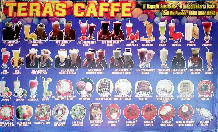 Menu at Teras Caffe cafe, West Jakarta, Foodcourt Q Food & Music