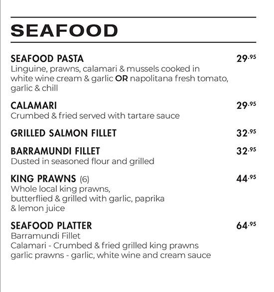 Menu at The Grillhouse Bondi Junction restaurant, Bondi Junction, 500 ...