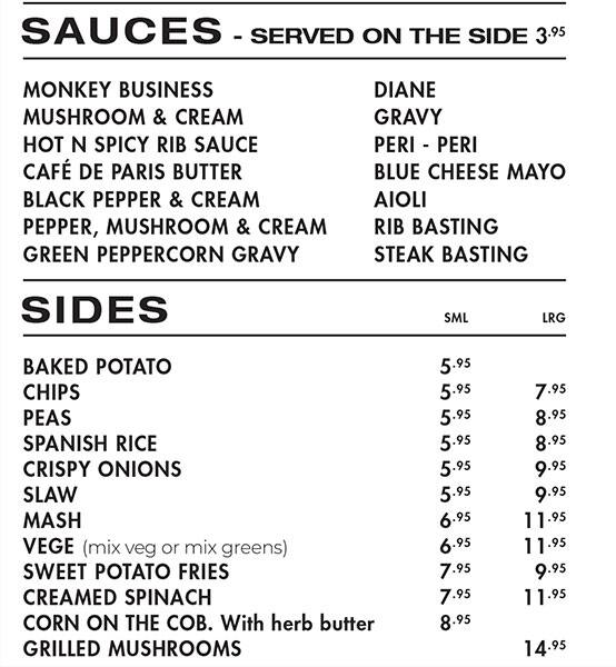Menu at The Grillhouse Bondi Junction restaurant, Bondi Junction, 500 ...
