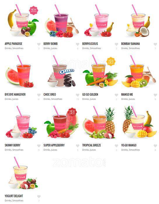 Menu at Berryme restaurant, Waterford