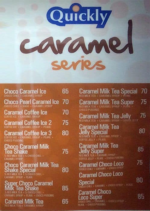 Menu at Quickly, Cebu City, Third Floor