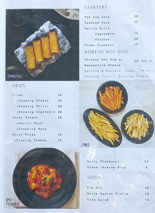 Menu at Nene Chicken restaurant, Dubai