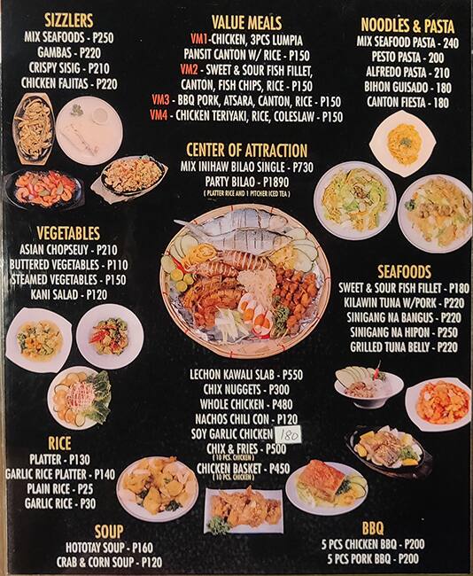 Carta de Cape Bar & Restaurant, Makati