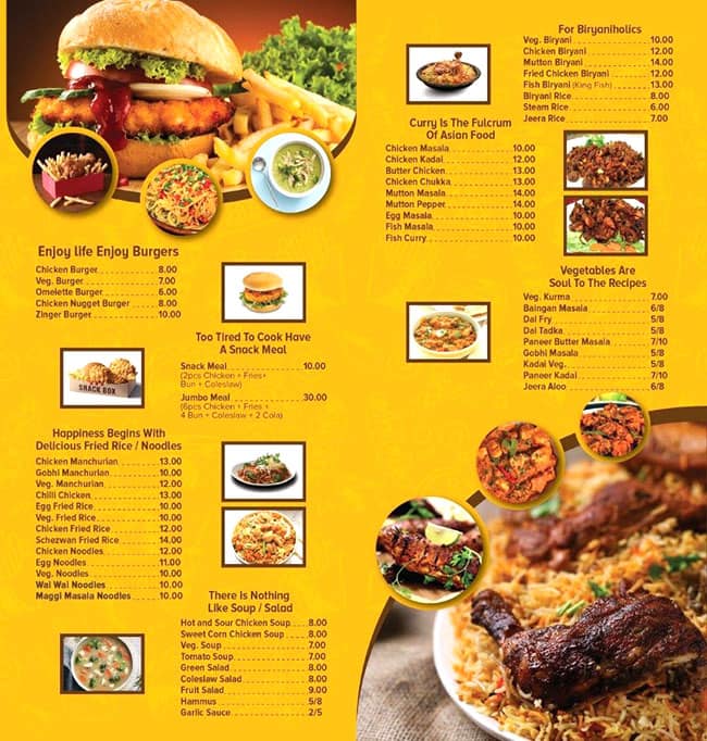 Carta del restaurante Dar Al Shams(Nepalese Food available), sarja