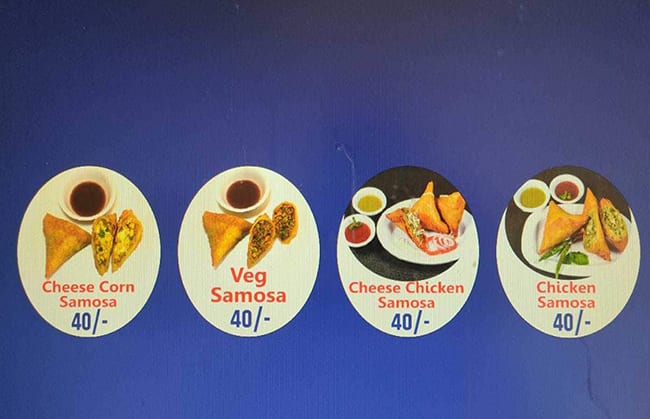 Menu of Samosa King, Ravet, Pune