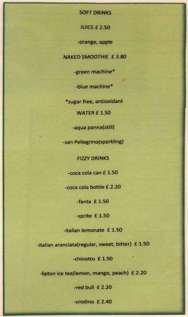 Menu at 49 Cafe, London