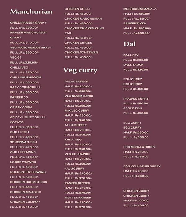 Menu of The Chef Biryani Express, Kharadi, Pune