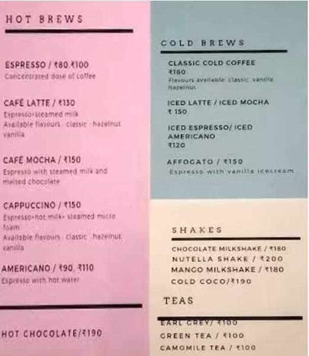 Menu of Moi - The Dessert Studio, Bodakdev, Ahmedabad