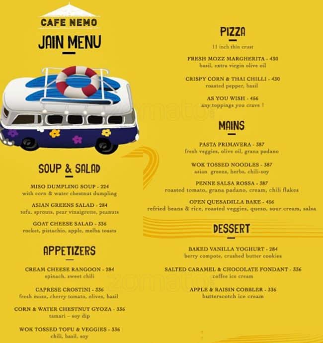 Cafe Nemo Menu, Menu for Cafe Nemo, Worli, Mumbai - Zomato