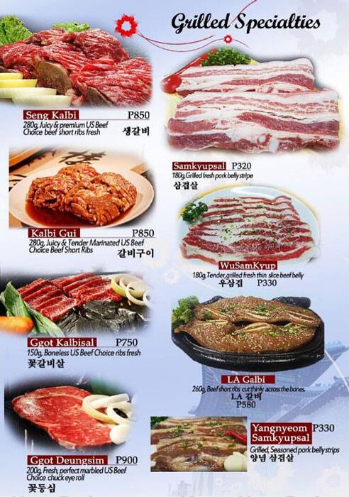 Menu at Kaya Korean Restaurant- Jupiter, Makati, 62 Jupiter